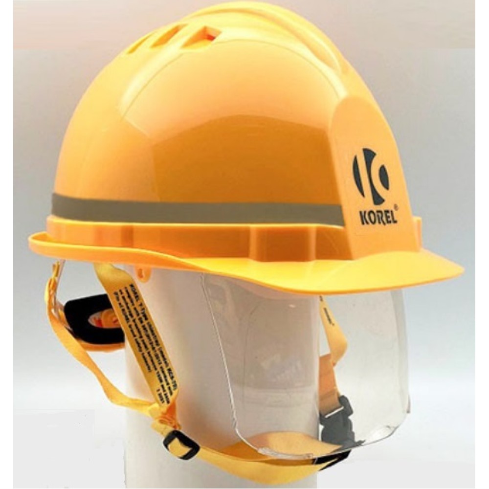 Korel VentStar Short Peak Helmet with Y-Chin Strap and Retractable Visor