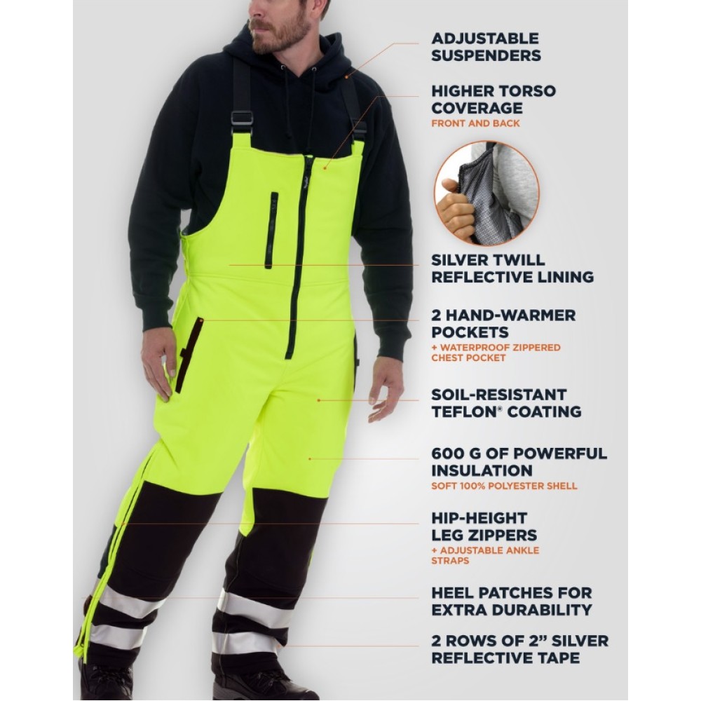 RefrigiWear Extreme 0797 HiVis Softshell BiB Overalls