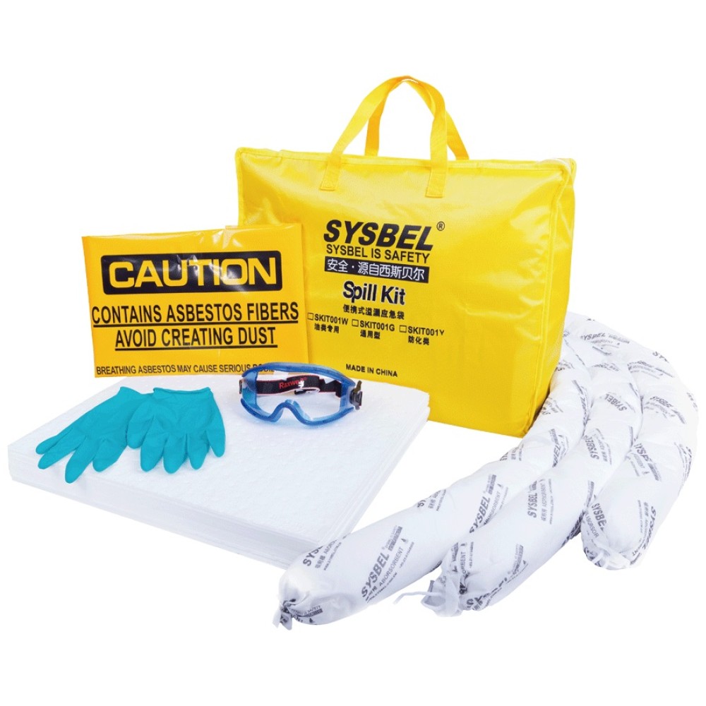 Sysbel SKIT001W / SKIT001Y / SKIT001G 11.5Gal Portable Spill Kit