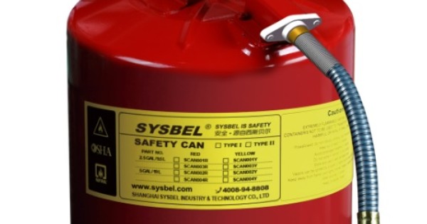 Sysbel SCAN004R 5Gal Type II Safety Can (Red)