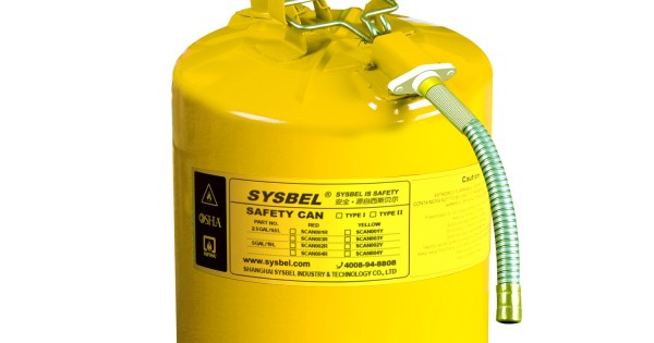 Sysbel SCAN004Y 5Gal Type II Safety Can (Yellow)